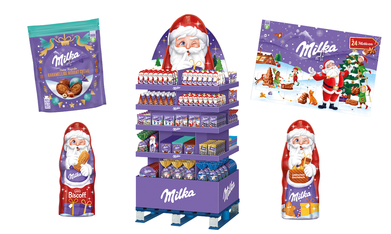 Milka startet Weihnachtssaison - display Magazin
